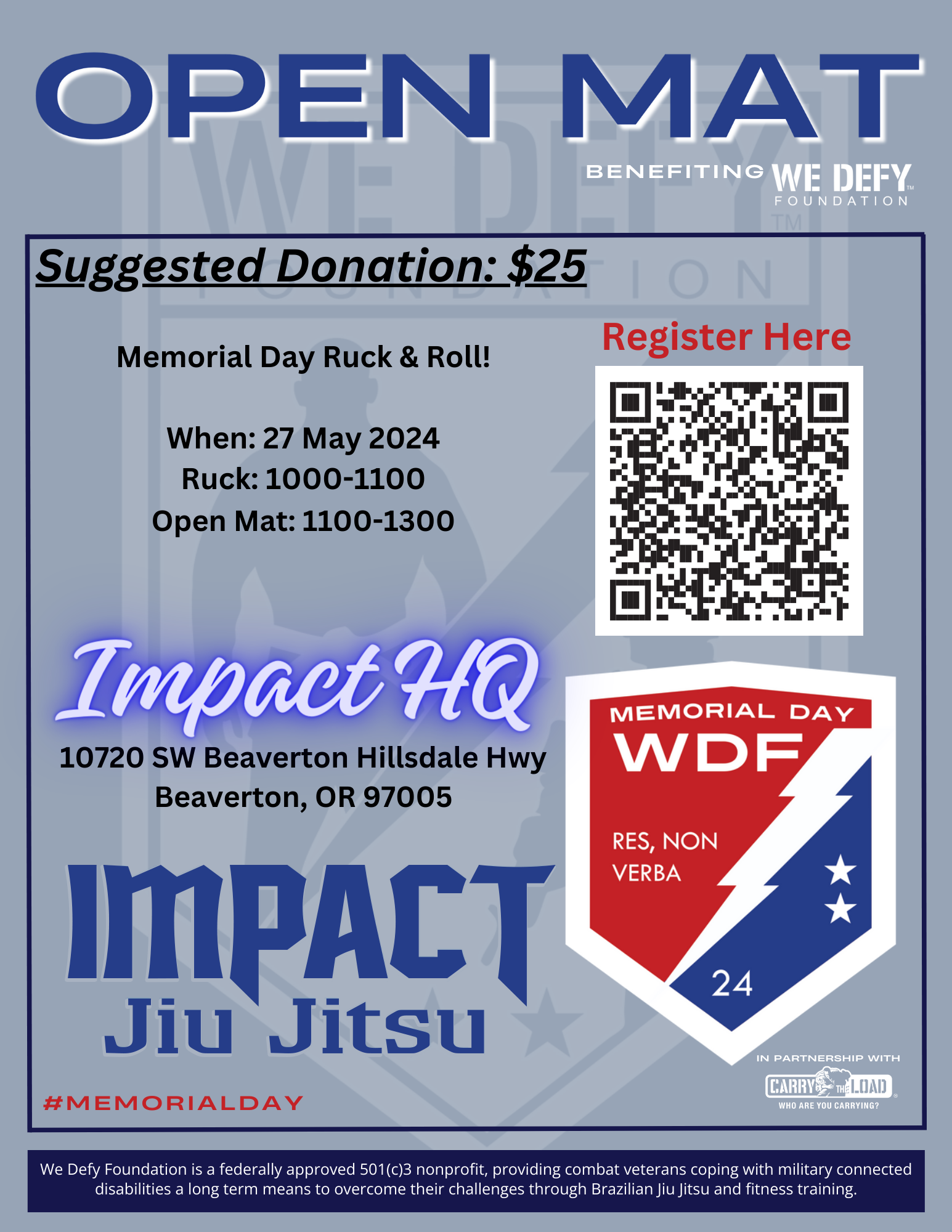 Memorial Day Ruck and Roll – Impact Jiu Jitsu